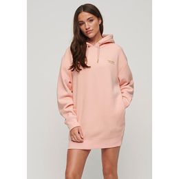 Sweatkleid Superdry "ESSENTIAL HOODED SWEAT DRESS" Gr. S (M), N-Gr, pink (strawberry cream pink) Damen Kleider Freizeitkleider