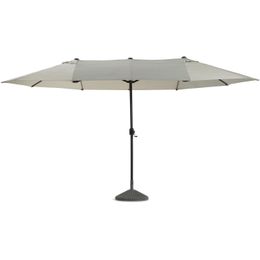 Sonnenschirm Leco "Oval-Schirm "DAS ORIGINAL" 4,6x2,7 m" Standschirme grau Sonnenschirme