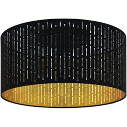 Deckenleuchte Eglo "VARILLAS" Lampen Gr. Ø 47,5 cm Höhe: 24 cm, goldfarben (schwarz, goldfarben) Deckenlampen