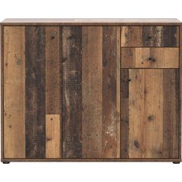 Kommode FORTE "Tempra" Sideboards Gr. B/H/T: 108,8 cm x 85,5 cm x 34,8 cm, 2, braun (old wood vintage) Kommode