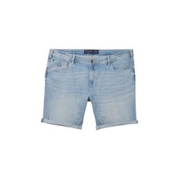 Tom Tailor Herren Plus - Jeansshorts, blau, Uni, Gr. 46