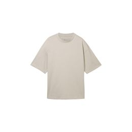 Tom Tailor Denim Herren Oversized T-Shirt, grau, Uni, Gr. M