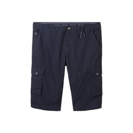 Tom Tailor Herren Plus - Overknee Shorts, blau, Uni, Gr. 46