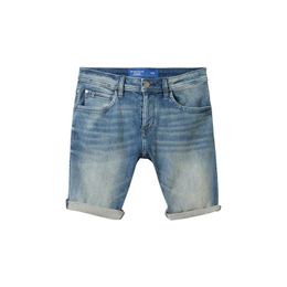 Tom Tailor Herren Superflex Josh Jeansshorts, blau, Uni, Gr. 40