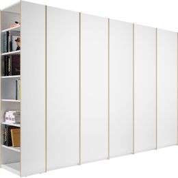 Müllermöbel Drehtürenschrank MÜLLER SMALL LIVING "Modular Plus Variante 7" Schränke Gr. B/H/T: 328,4 cm x 221,4 cm x 60,5 cm, 5 St., Basisausführung, weiß (weiß, birke) Drehtürenschränke