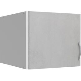 Aufsatzschrank wimex "Multiraumkonzept" Schränke Gr. B/H/T: 40 cm x 40 cm x 40 cm, weiß (weiß, abgesetzt beton, nachbildung lichtgrau) Schrankaufsatz Schrankaufsatz, Schrankeinsatz, Türen und Passepartout