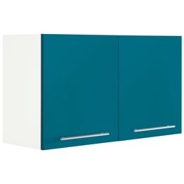 Wiho-Küchen Hängeschrank WIHO KÜCHEN "Flexi2" Schränke Gr. B/H/T: 100 cm x 56 cm x 35 cm, blau (front: ozeanblau, korpus: weiß) Hängeschränke