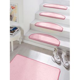 Stufenmatte Hanse Home "Fancy" Teppiche Gr. B/L: 23 cm x 65 cm, 7 mm, 15 St., rosa Stufenmatten