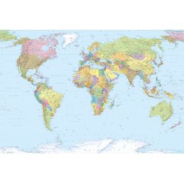 Komar Vliestapete "World Map" Tapeten Gr. B/L: 368 m x 248 m, Rollen: 1 St., bunt Vliestapeten