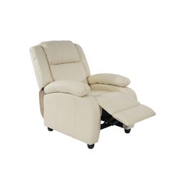 MCW Fernsehsessel Relaxsessel Liege Sessel Glasgow, Kunstleder creme