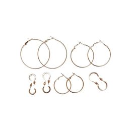 Urban Classics Schmuckset Urban Classics Damen Basic Hoop Earrings 6-Pack (1-tlg), goldfarben