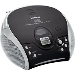 Lenco SCD-24 mit CD stereo UKW-Radio, schwarz|silberfarben