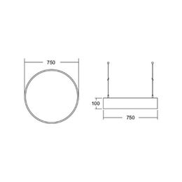 Brumberg Biro Circle LED Ø 75 cm direkt DALI, schwarz 3000 K