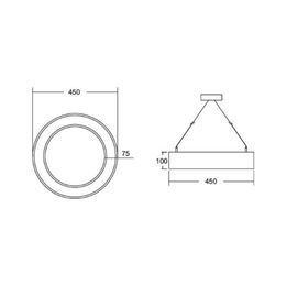 Brumberg Biro Circle Ring10 direkt DALI Ø 45cm schwarz 3000K