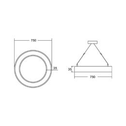 Brumberg Biro Circle Ring3,5 direkt Ø 75 cm on/off weiß 840