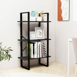 Lagerregal,Bücherregal,Standregal Schwarz 60x30x105 cm Massivholz Kiefer VMEC232703 MAISONCHIC