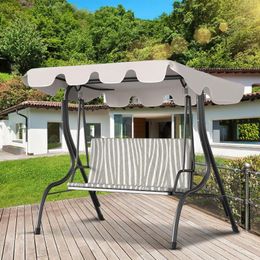 Sonnendach ersatzdach Oxford-Stoff Hollywoodschaukel Gartenschaukel 210x145cm Beige - Beige - Swanew