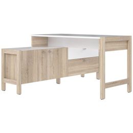 Forte Möbel Schreibtisch Bürotisch Arbeitstisch Winkeltisch ca. 170 x 77 x 138 cm Sonoma e...