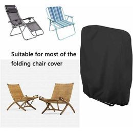 Klappstuhl-Abdeckung, Wetterschutz-Schutzhülle für Gartenmbel, Relax-Lounge-Stuhl-Abdeckung aus 210D Oxford-Gewebe, wasserdicht, winddicht und