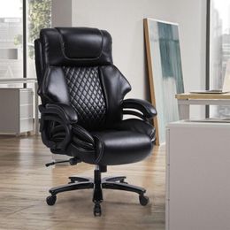 Joeais - Gaming-Stuhl Gaming Chair Gaming Sessel pc Stuhl Ergonomischer Stuhl mit Wippfunktion, Höhenverstellbar, Massage Lendenkissen mit Fußstützen