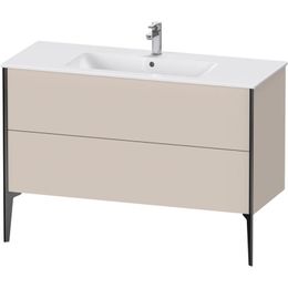 Duravit Xviu 4484 Waschtischunterbau stehend, 2 Auszüge, für Waschtisch me by Starck 233612, 1210x480 mm,, Farbe (Front/Korpus): schwarz matt/taupe