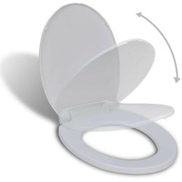 Sweiko - Toilettensitz mit Absenkautomatik Oval Weiß 04134