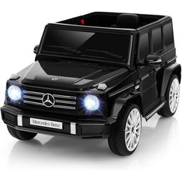 Costway - Elektroauto für Kinder, Mercedes Benz G500, Kinderauto Elektro mit Fernsteuerung Hupe Musik LED-Lichtern, Kinderfahrzeug mit