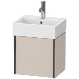 Duravit XViu 4231 Waschtischunterbau wandhängend, 1 Tür Anschlag rechts, für Waschtisch Vero Air 072445, 434x334 mm, Farbe (Front/Korpus): schwarz matt/taupe