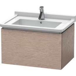 L-Cube Waschtischunterbau wandhängend, 1 Auszug, 670mm, für Starck 3, Farbe: Eiche Kaschmir Echtholzfurnier - LC616401111 - Duravit