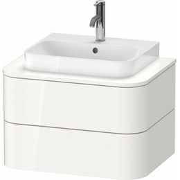 Duravit Happy D.2 Plus Waschtischunterbau für Konsole wandhängend, 650x480 mm, 2 Schubkästen, für Aufsatzbecken, Farbe (Front/Korpus): Weiß Hochglanz Dekor