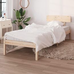 MAISONCHIC Massivholzbett Einzelbett Bett für Schlafzimmer Massivholz Kiefer 75x190 cm uk Small Single DE14756