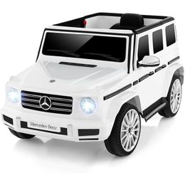 Costway Elektroauto für Kinder, Mercedes Benz G500, Kinderauto Elektro mit Fernsteuerung Hupe Musik LED-Lichtern, Kinderfahrzeug mit Schaukelfunktion,
