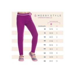 Merry Style Leggings Mädchen Lange Hose MS10-337 (1-tlg) aus Baumwolle