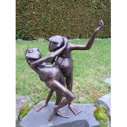 IDYL Dekofigur IDYL Bronze-Skulptur Tanzende Tango-Frösche groß