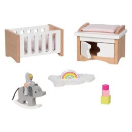 Gollnest & Kiesel Puppenmöbel Puppenmöbel Style Babyzimmer 12ltg aus Holz für Kinderpuppenhaus 51500 (12tlg)