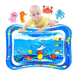 KRUZZEL Spielmatte XXL Baby Wassermatte – Aufblasbares Sensorisches Spielzeug