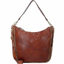 Campomaggi Schultertasche Leder 40 cm cognac