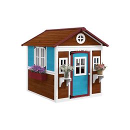 Outsunny Spielhaus Kinderspielhaus Outdoor Gartenspielhaus mit Fenster