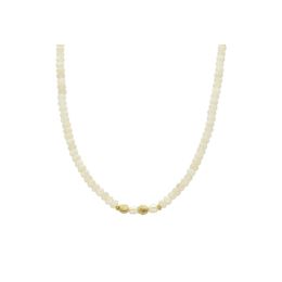 Karma Statementkette Halskette Damen weiß gold mit Muscheln Damenkette