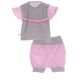 La Bortini Shirt & Shorts Baby Set 2Tlg Kurzarmshirt und kurze Hose aus reiner Baumwolle