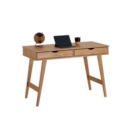 Idimex Schreibtisch MILO, Schreibtisch Arbeitstisch Bürotisch mit 2 Schubladen aus Massivholz au