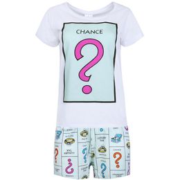 Sarcia.eu Pyjama Weißes kurzes Pyjama mit bunten Mustern MONOPOLY L