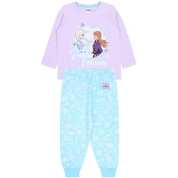 Sarcia.eu Pyjama Lila-blaues Pyjama für Mädchen Frozen Die Eiskönigin 6-7 Jahre