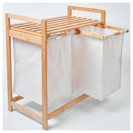 Zedelmaier Wäschekorb Bamboo Wäschekorb mit Fächern (2 St)