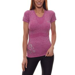 RaidLight Funktionsshirt RaidLight Yoga Atletic Funktions T-Shirt enganliegendes Shirt für Damen mit Rundhals Sport-Shirt Pink