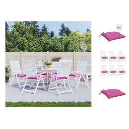 vidaXL Polsterauflage Stuhlkissen 6 Stk Rosa 40x40x7 cm Stoff