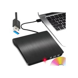 Retoo Externes DVD Laufwerk USB 3.0 2.0 CD DVD RW Brenner PC Laptop Notebook DVD-Brenner (USB 3.0