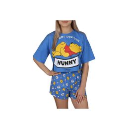 Sarcia.eu Pyjama Winnie the Pooh Disney Damen Sommer kurze Ärmel blau Pyjama XXS