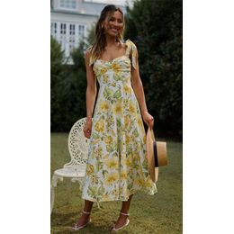 RUZU UG Dirndl Bedrucktes Damen-Trägerkleid für Frühling und Sommer (1-tlg)