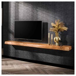 RINGO-Living Sideboard Lowboard Leslie in Natur-dunkel aus Akazienholz 80x2000x250mm